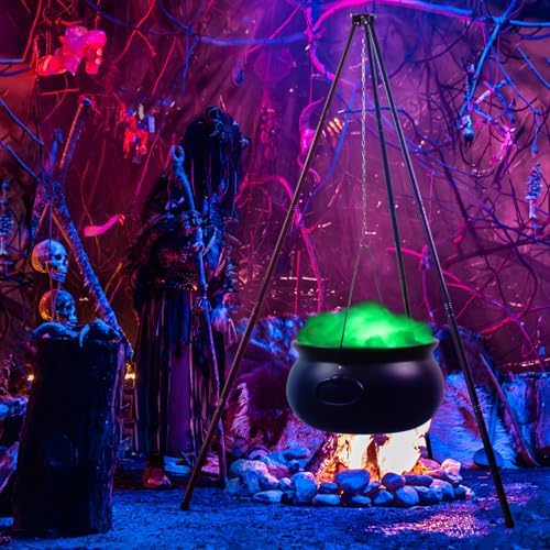 Amazon.com: Halloween Decor Outdoor - Large Witches Cauldron on Tripod with LED light Yard Home ...