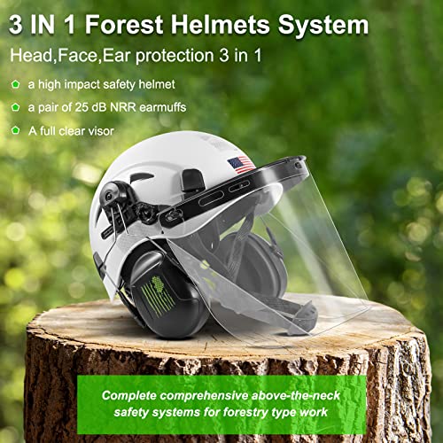 Face Shield Helmet Chainsaw Safety Helmet System - Forestry Hard Hat ...