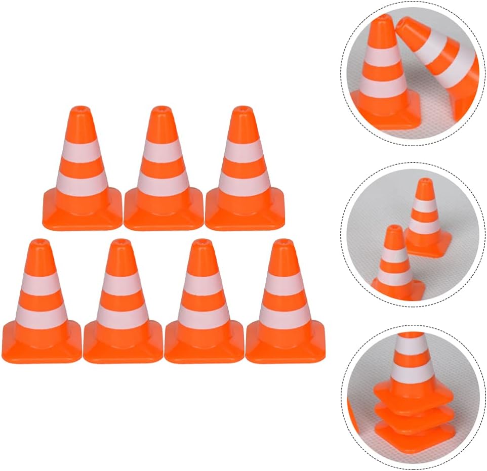 Buy NUOBESTY Traffic Signs for Kids 7Pcs Mini Plastic Traffic Cones ...