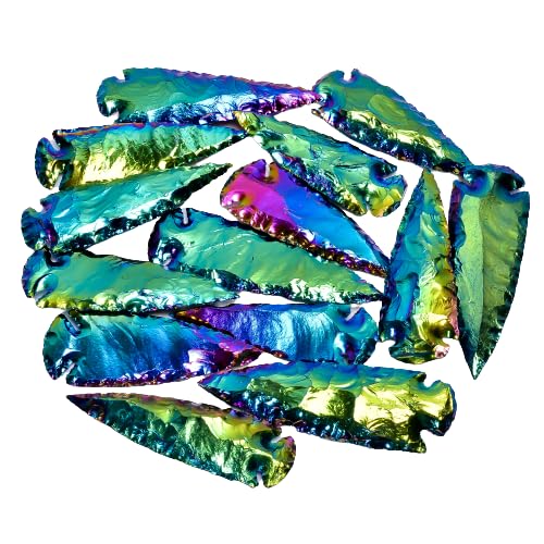 Amazon.com: Titanium Arrowhead, Titanium Arrowhead Obsidian Crystal ...