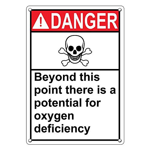 Weatherproof Plastic Vertical ANSI Danger Potential for Oxygen ...