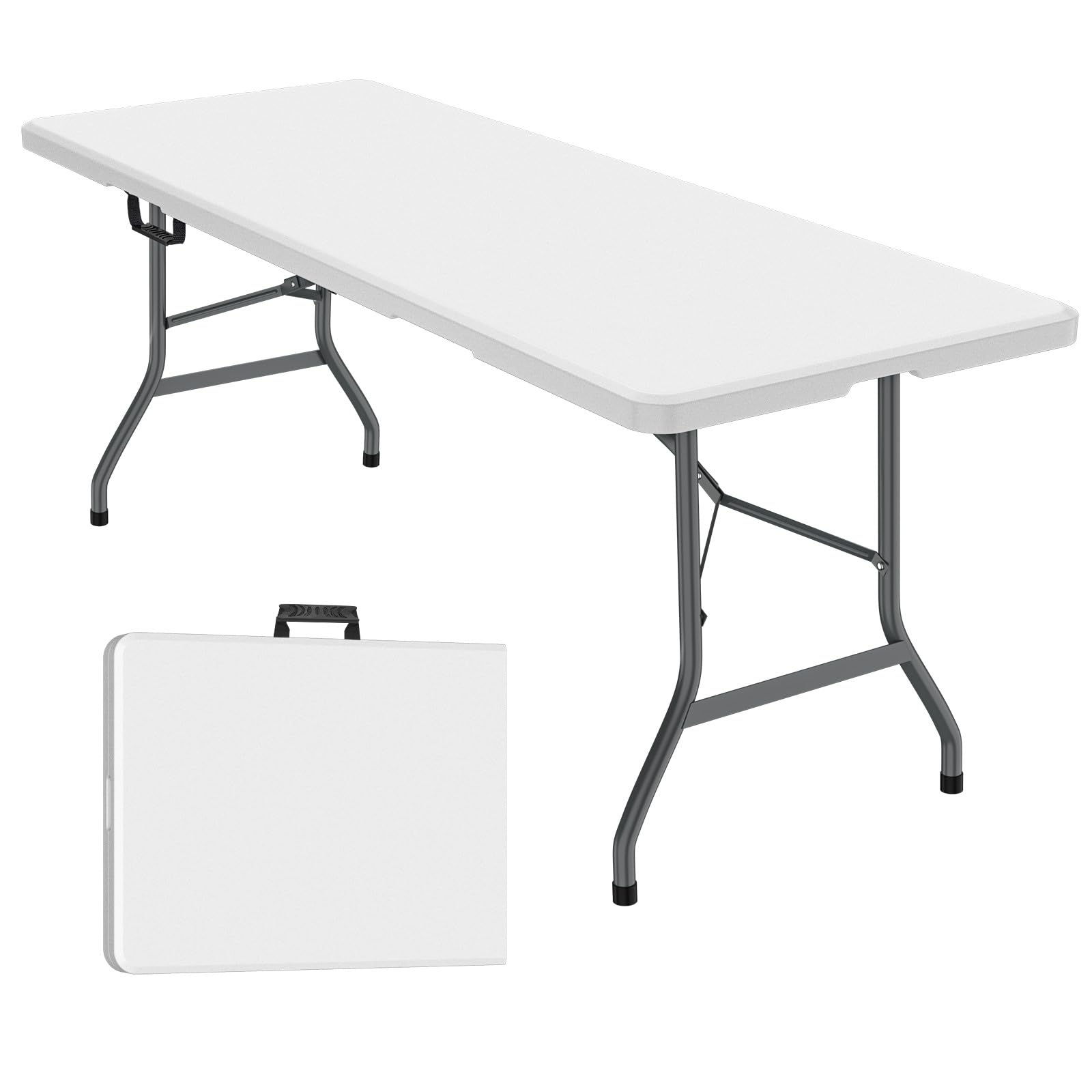 Amazon.com: 6ft Folding Table, Plastic Dining Table, Camping Table ...