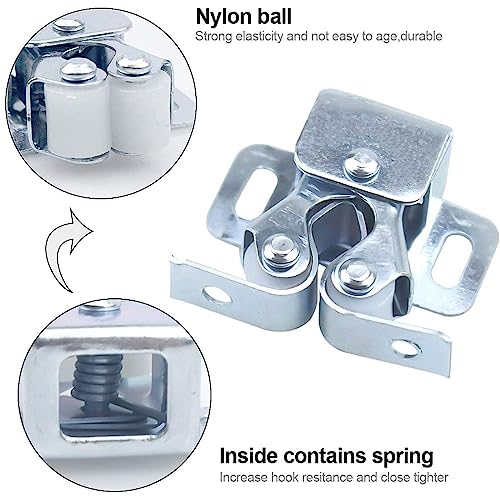 20 Pieces Push Lock Cabinet Door Locks, Stainless Steel Latch Catch ...