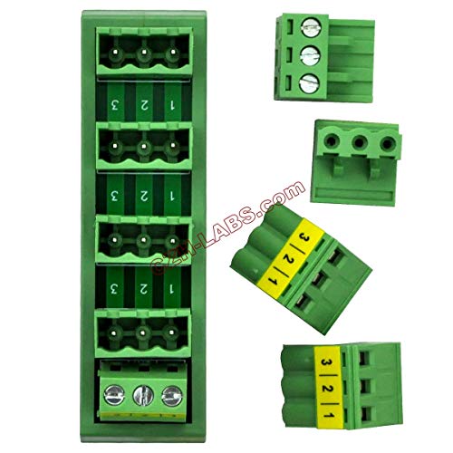 Snapklik.com : Slim DIN Rail Mount 10A/300V 5x3 Position Pluggable ...
