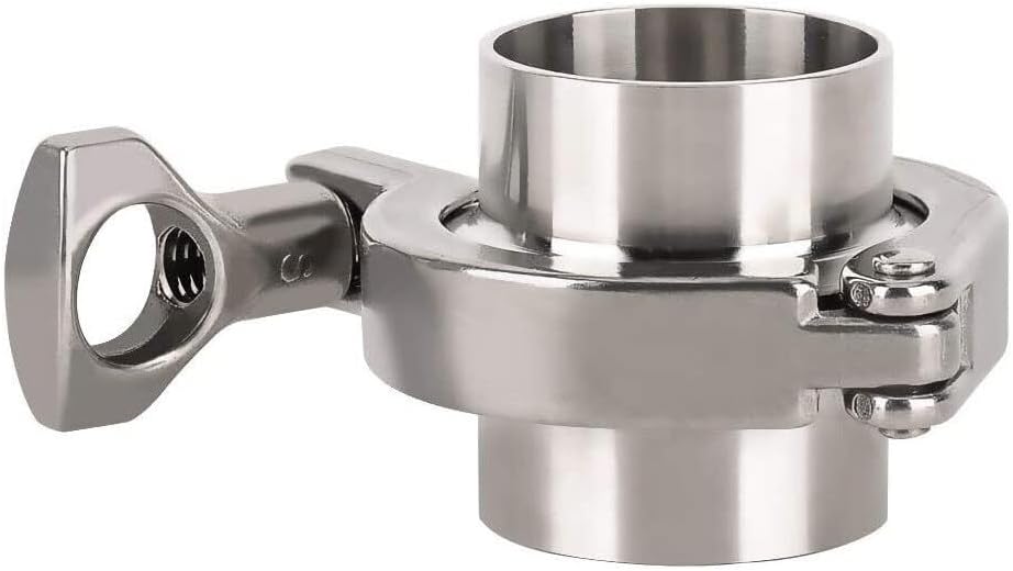 Sanitary Weld Ferrule with Tri Clamp Fitting and PTFE Gasket, 304 ...