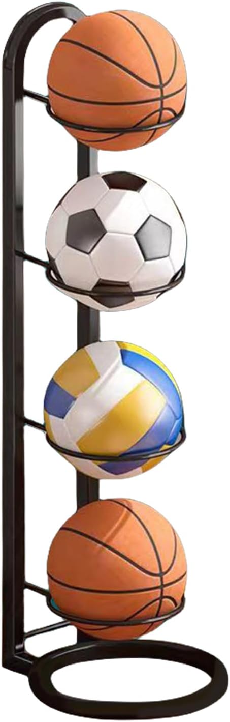 Ball Storage Garage - Basketball Organizer Rack, Iron Football Stand ...