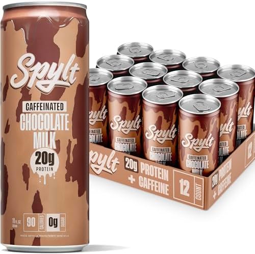 Amazon.com: Spylt High Protein Chocolate Milk with 60mg Caffeine & 20g ...