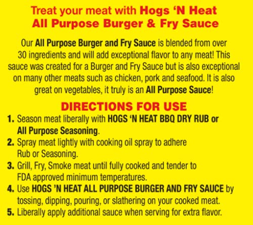 Hogs N Heat Salsa multiusos para hamburguesas y freír – 16 oz – Yaxa ...