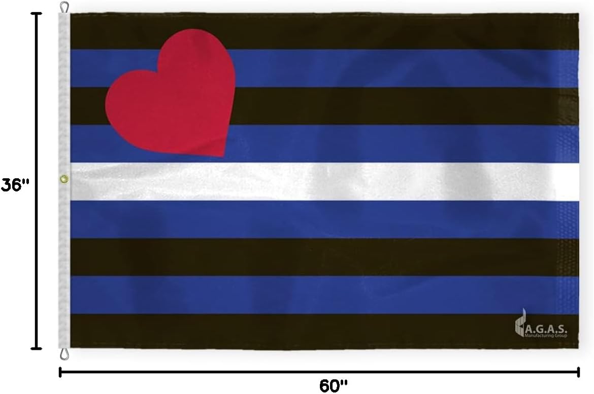 Amazon.com : AGAS Leather Pride Flag 3x5 ft - Printed Single Sided on ...