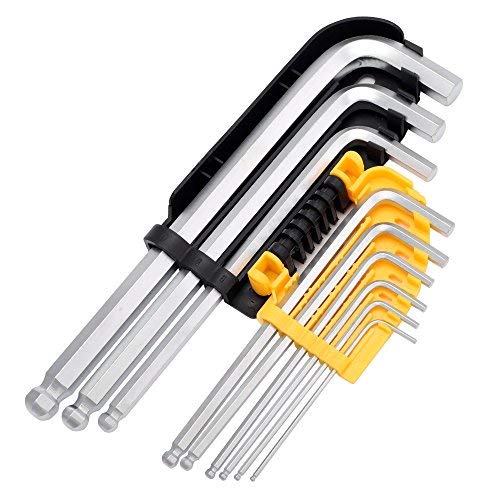 Tech Traders 9pieces Hex Ball End Long Metric Wrench Allen Key Set ...