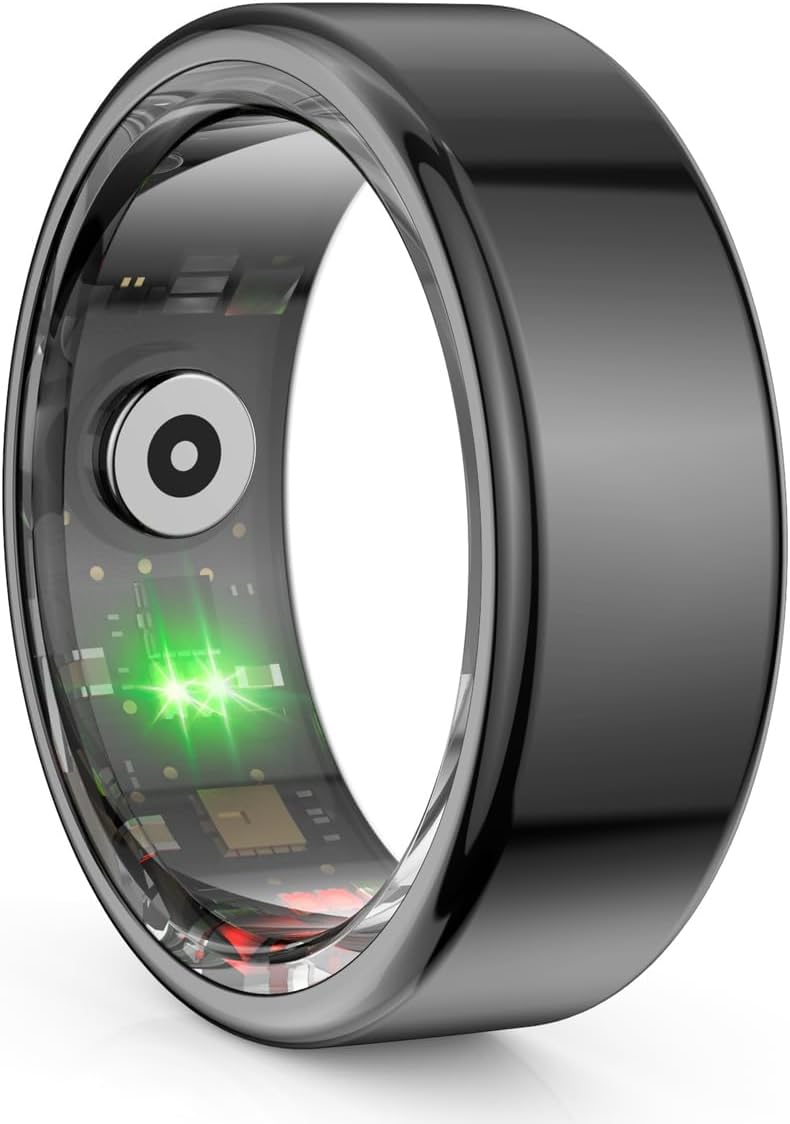 Amazon.com: JUELUNE Bluetooth Smart Ring,Fitness Tracking Ring,Heart ...