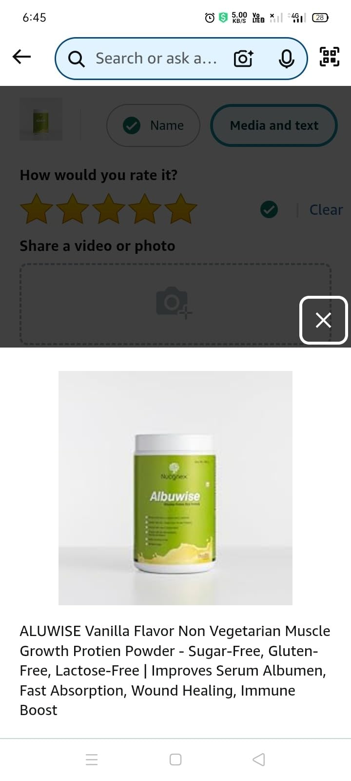 ALBUWISE Vanilla Flavor Non Vegetarian Muscle Growth Protien Powder ...