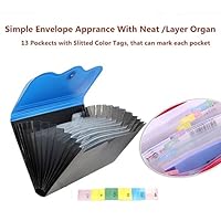 Jef Expanding 12 Pocket Multi Passbook Holder Organizer with Elastic ...