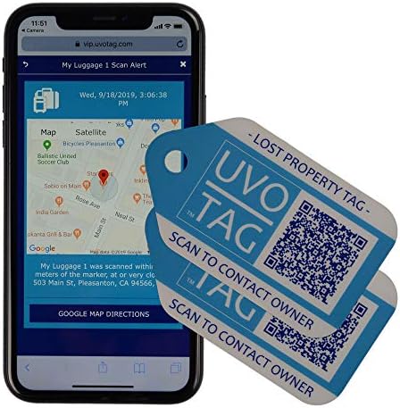Amazon.com: Location-Enabled Smart Luggage Tags - Unique Large Smart ID ...