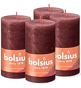 Bolsius Rustic Pillar Candle - Shimmer Gold - Pack of 4 - Long Burning ...