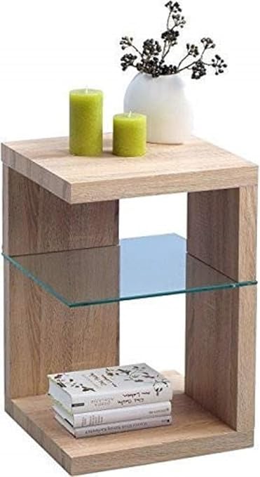 HomeTrends4You 515742 Side Table/Bedside Table, 40 x 60 x 40 cm Sonoma ...