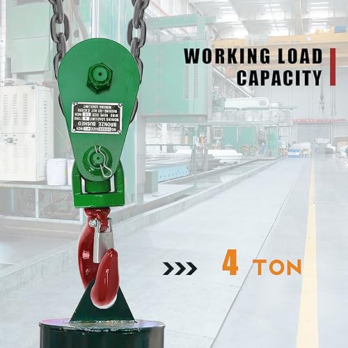 Snapklik.com : Snatch Block w/Hook 4 Ton 4-1/2" Sheave 1/2 Inch Wire ...