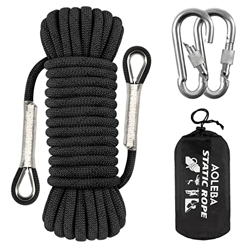 AOLEBA 10.5 mm Static Climbing Rope 10M(32ft) 20M(64ft) 30M(96ft) 50M ...