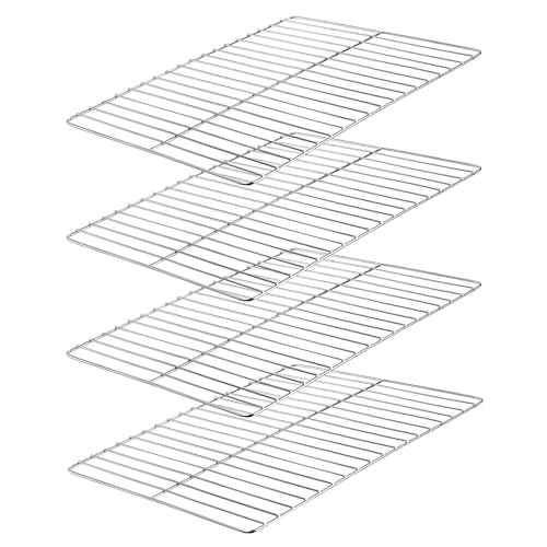 Elsjoy Set of 4 Barbeque Wire Mesh Net Grill Grid, 12 x 10 Stainless ...