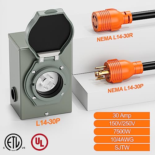 Snapklik.com : UEAKPIC 30 Amp Generator Cord 25ft And 30 Amp Generator ...