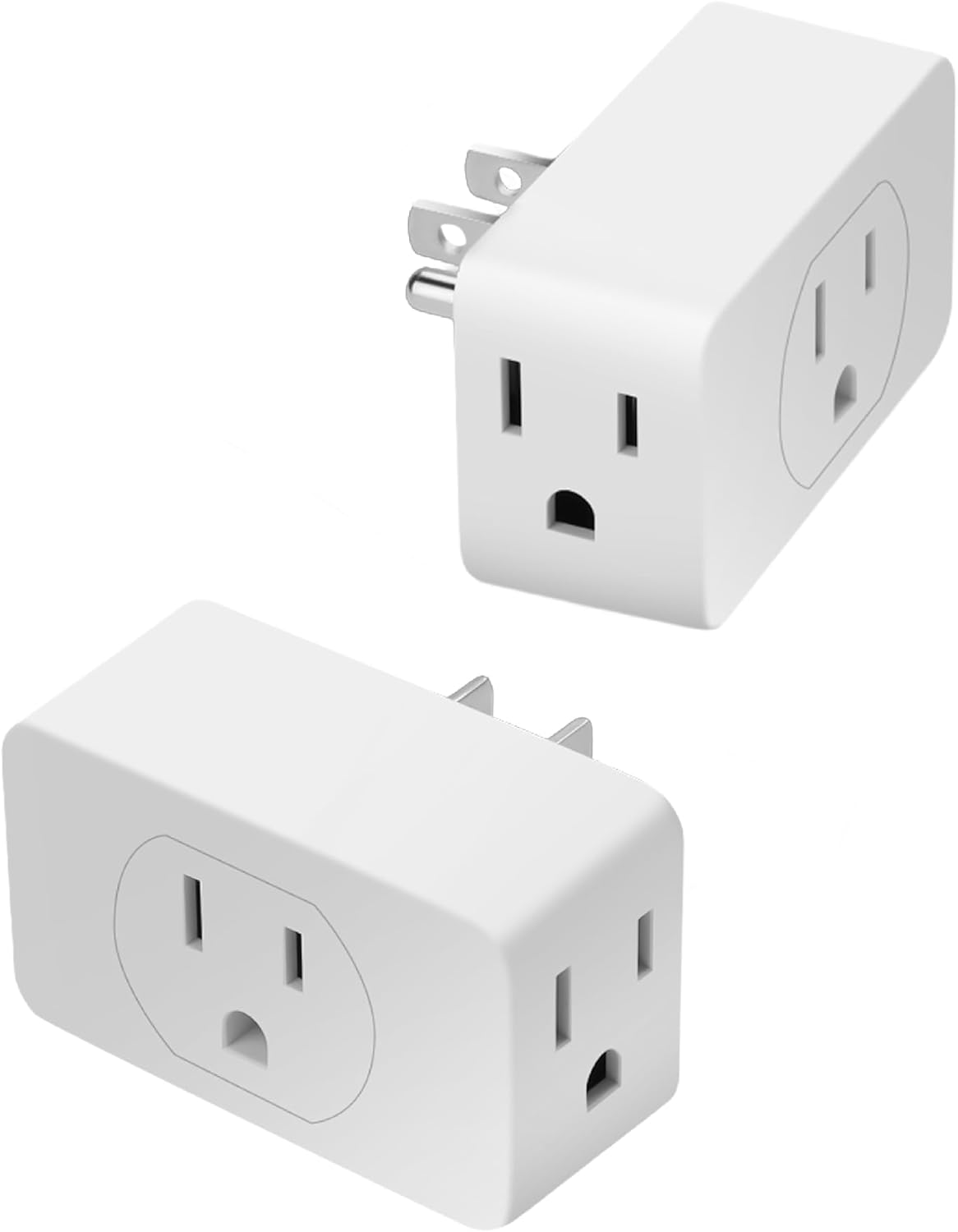 Bates- Multi Plug Outlet Extender, 2 Pack, White, 3 Way Plug Adapter ...