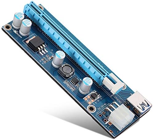 Amazon.com: 6 Pack PCIe Riser 1x to 16x, GPU Mining Card Powered ...