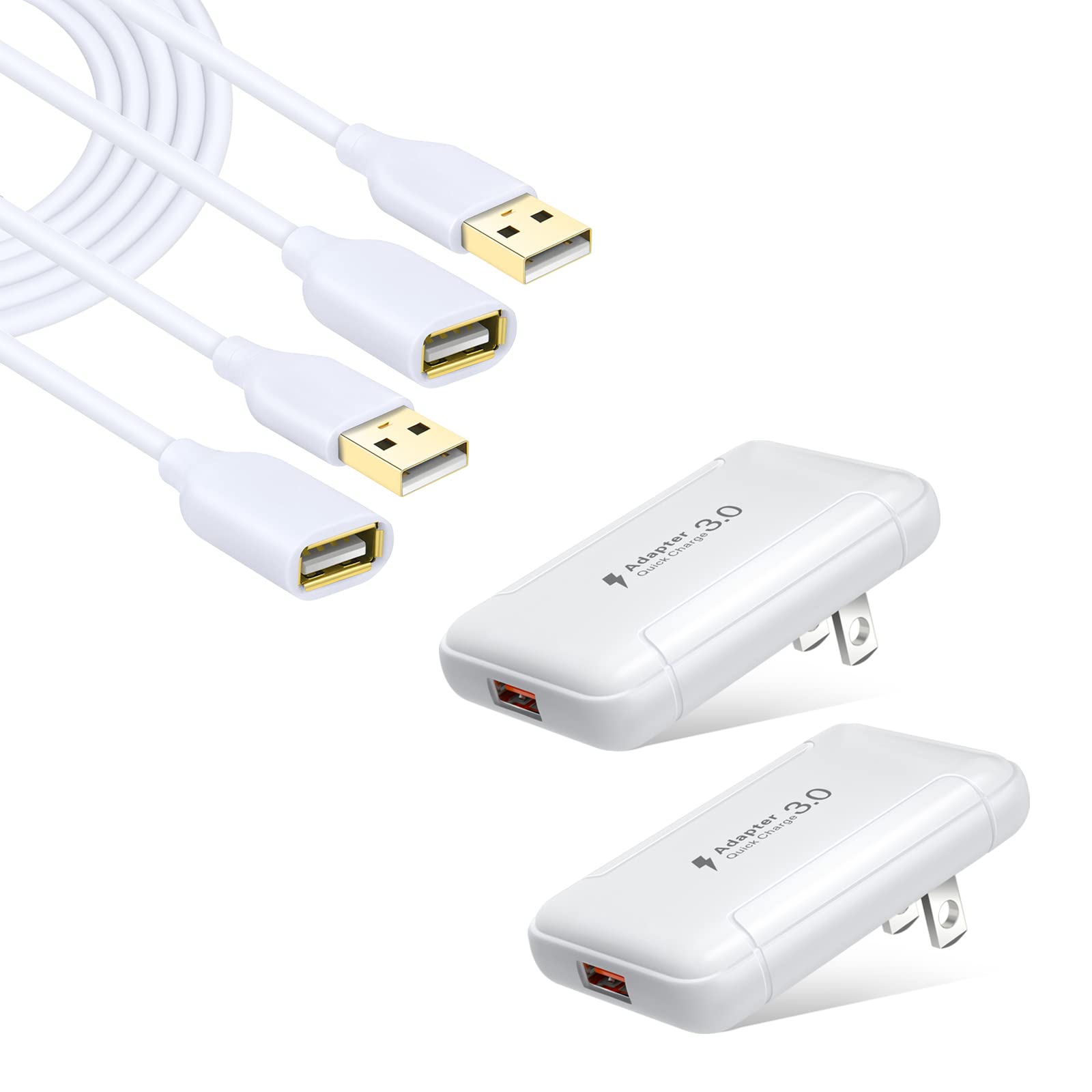 Amazon.com: Costyle USB Extension Cable 6ft with Flat USB Wall Charger ...