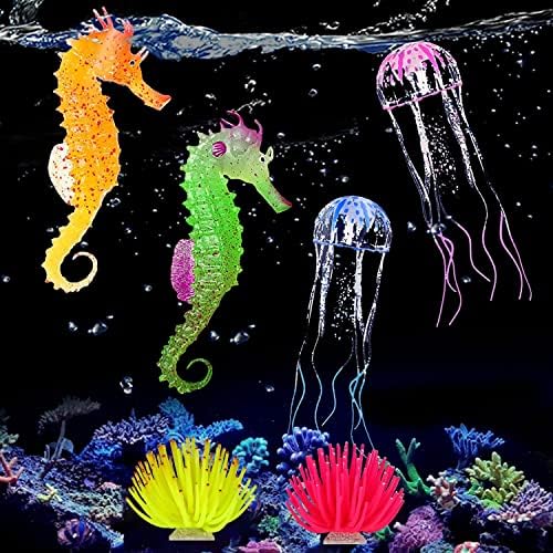 Amazon.com: POPETPOP Fake Fish for Aquarium Fake Glow in The Dark Fish ...
