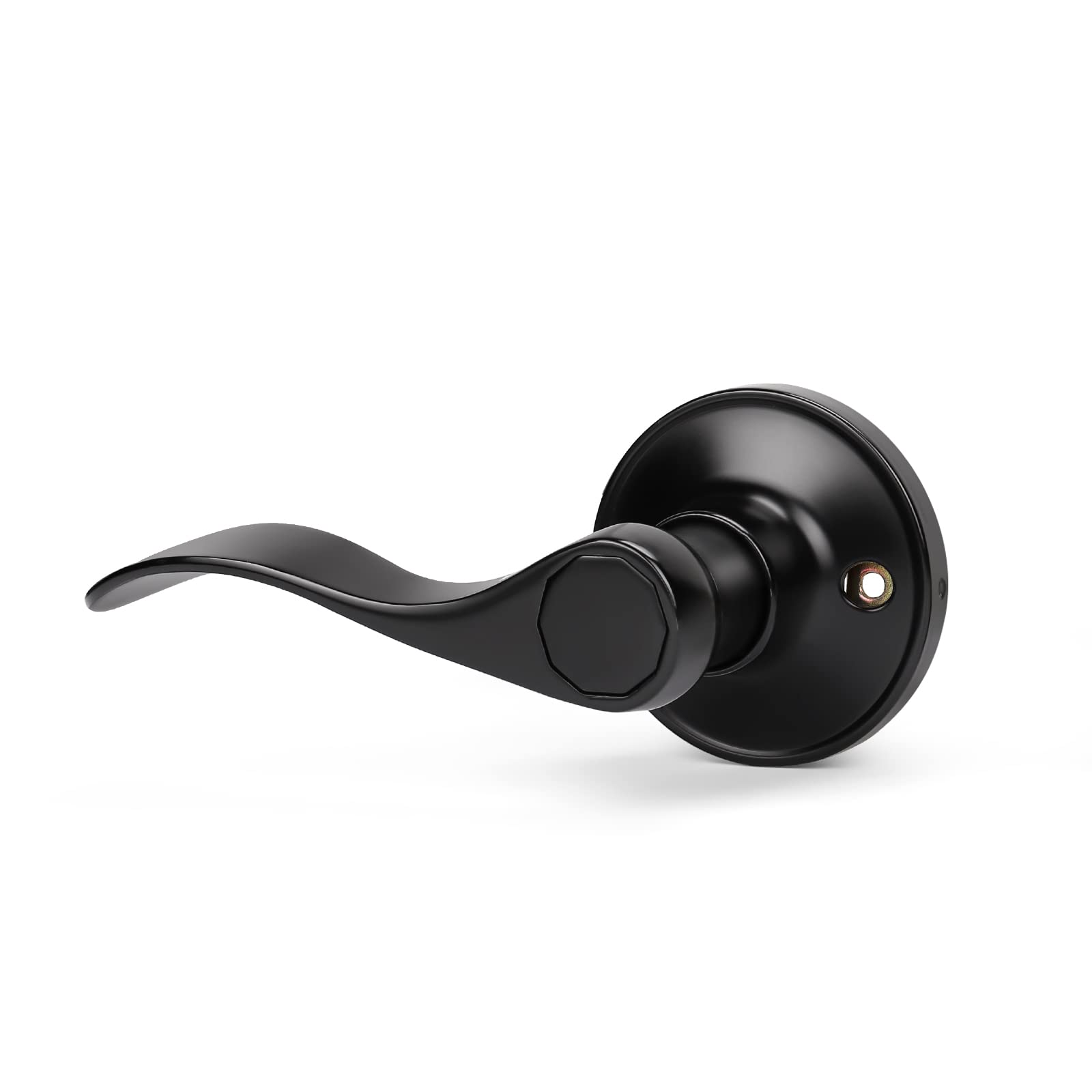Snapklik.com : KNOBWELL 1 Pack Dummy Door Knob Black Lever Door Handle ...