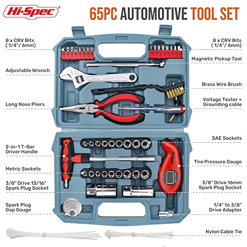 Snapklik.com : 65pc Home & Garage Auto Tool Kit Set Complete Essential ...