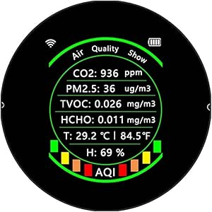 Amazon.co.jp: Air Measuring Instrument, Air Quality Detector, Air ...