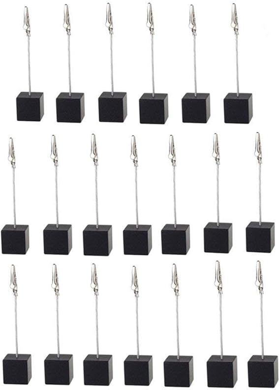 NA 20pcs Table Number Holder Name Place Card Holder Memo Clip Holder ...