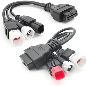 Amazon.com: 3 in 1 Motorcycle Cable: for Honda ， Yamaha，16 Pin to 6Pin ...