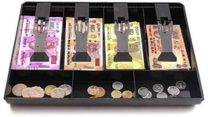 AASTIK Cash Register Box 4 Cash and 3 Coin Compartment, Store Cashier ...