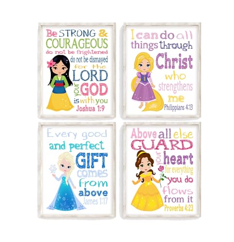 Princess Christian Nursery Decor Set of 4 Unframed Prints - - Want It All