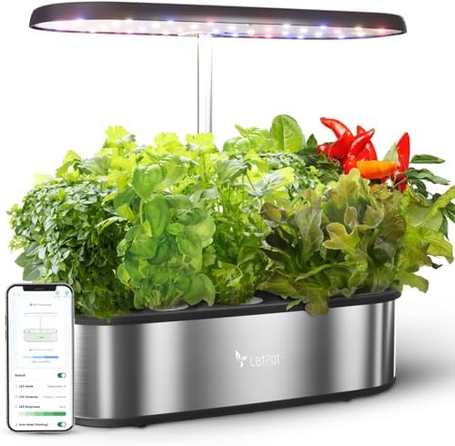 Hydroponics Growing System, 12 Pods Smart Herb Garden Kit Indoor ...