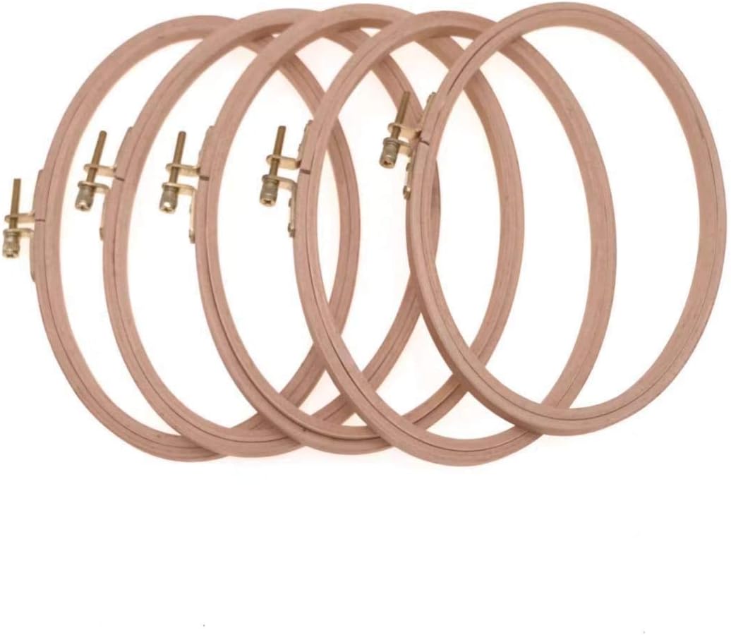 Amazon.com: WRMHOM 8.5 X 5.2 Inch Wooden Oval Embroidery Hoops Cross ...