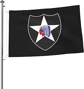 Amazon.com : 2nd Infantry Division Flag Double Side Outdoor 2x3 Ft ...
