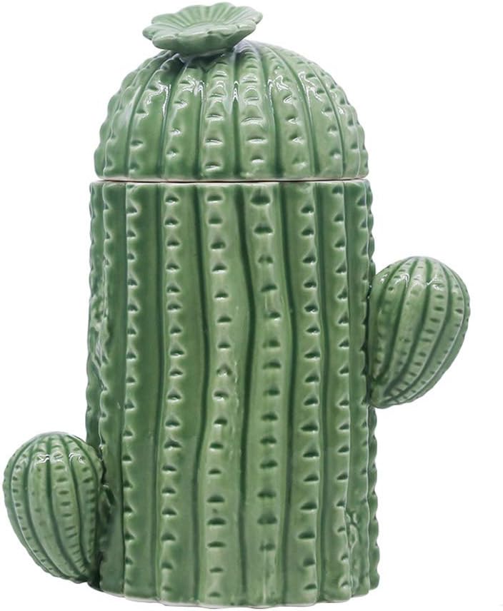 Amazon.com | Ceramic Relief Cactus Shape Candy Dish Snack Food Storage ...