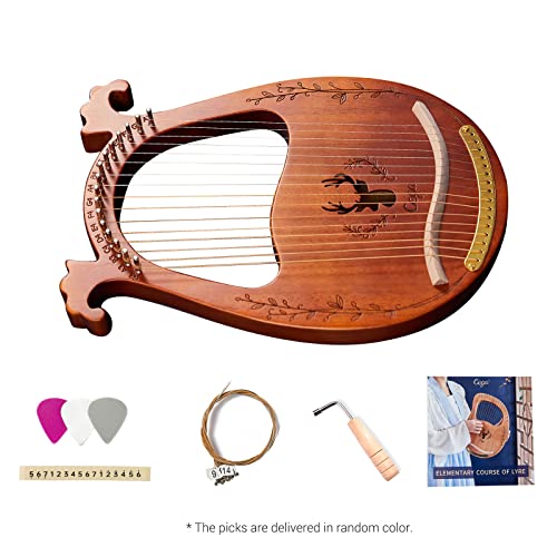DOYING C Key 16-String Wooden Lyre Harp Resonance Box String Instrument ...