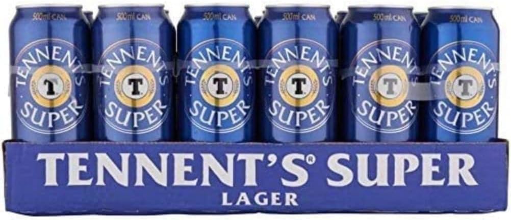 Tennent's Super Strong Lager Beer, 7.5% ABV - Ideal Beer Party Pack ...