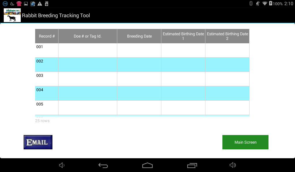 Rabbit Breeding Tracking Tool - App on Amazon Appstore