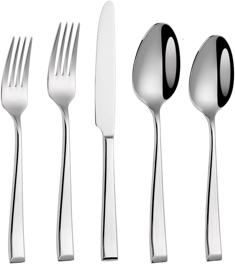 Amazon.com | Aimilan 30 Piece Modern Silverware Set for 6, 18/10 ...