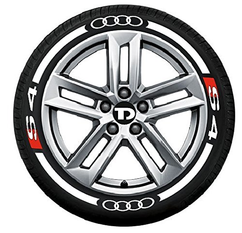 Customized Permanent Rubber Tyre 3D Stickers for Car Tyre_ Audi Logo ...
