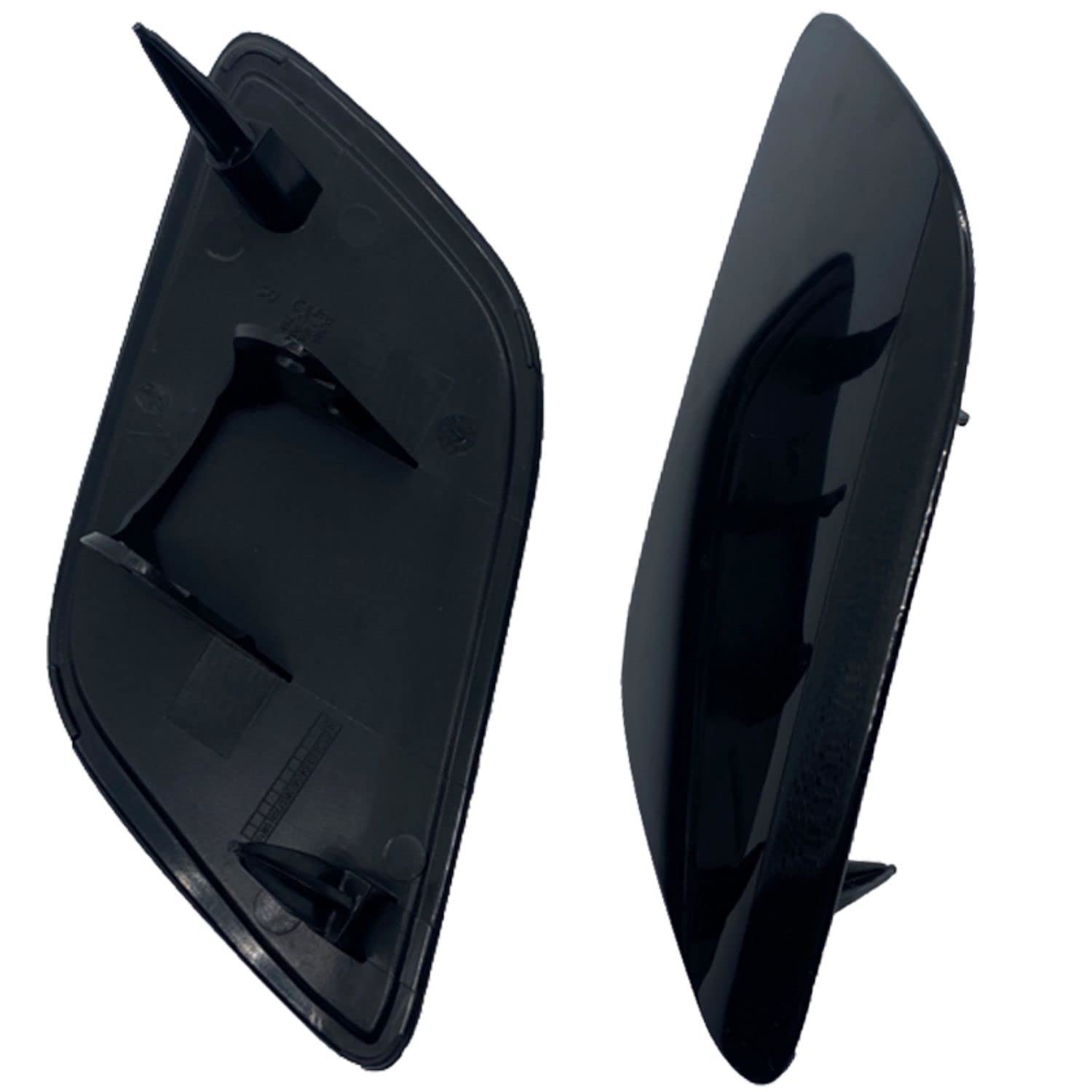 Micarun Black Left & Right Front Bumper Headlight Washer Nozzle Cap ...