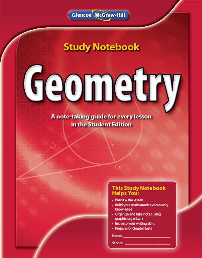 Amazon.com: Geometry, Study Notebook (MERRILL GEOMETRY): 9780078908576 ...
