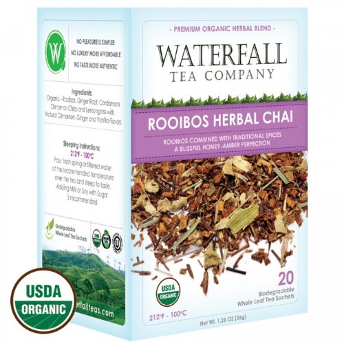 Amazon.com : Waterfall Tea Company Rooibos Herbal Chai, Biodegradable ...