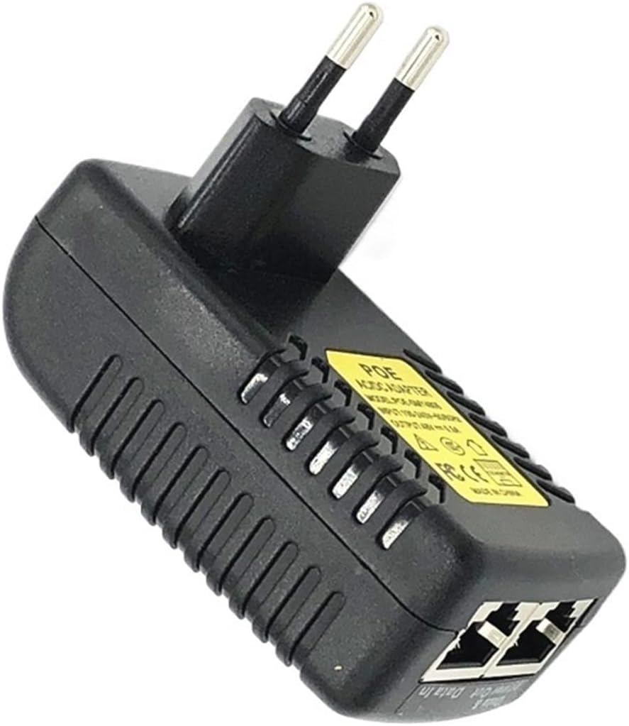 PoE Power Supply 12V 24V 48V 24W Ethernet Adapter(EU Plug,12V 1A POE ...