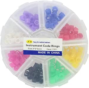 EXCEART 160pcs Dental Color Code Rings Multi- Color Universal Silicone ...