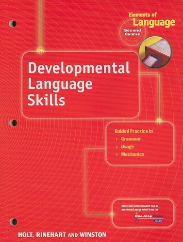Amazon.com: Elements of Language: Developmental Language Skills Book ...